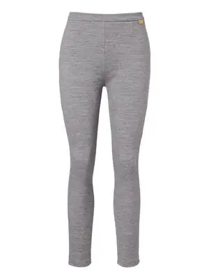 Balmain Wool And Cotton-blend Leggings - Grey