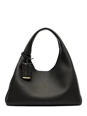 Bottega Veneta Campana Leather Shoulder Bag - Black