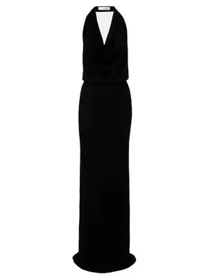 AYA MUSE Iro Halterneck Open-back Maxi Dress - Black