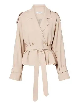 AYA MUSE Soli Belted Double-breasted Trench Coat - Beige