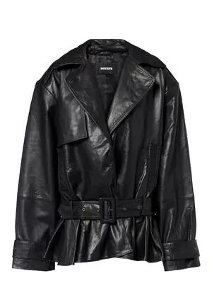 ROTATE BY BIRGER CHRISTENSEN Leather Biker Jacket - Black