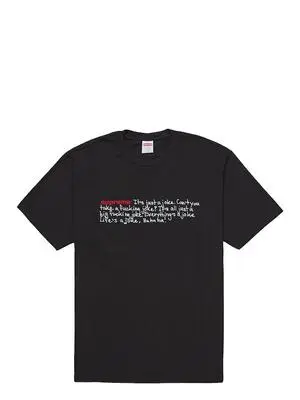 Supreme Joke Tee Shirt - Black