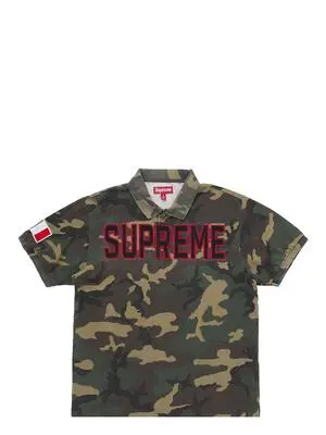 Supreme Twill Appliqué Polo Shirt - Woodland Camo