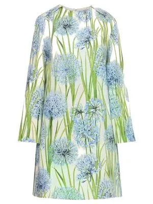 Oscar De La Renta Allium Poplin Shift Dress - Blue