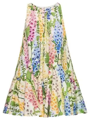 Oscar De La Renta Floral Print Mini Dress - White