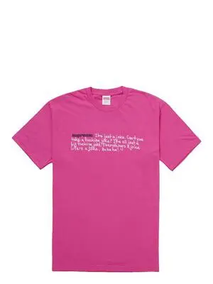 Supreme Joke Tee Shirt Fuchsia