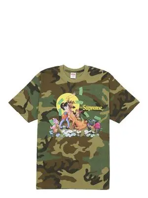 Supreme All Dogs Go To Heaven Tee Shirt - Woodland Camo
