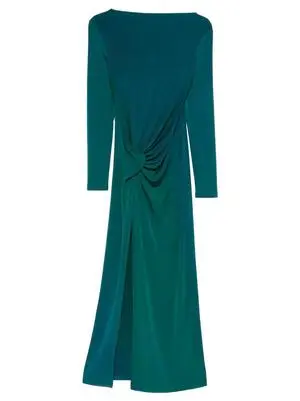 Patrizia Pepe Knot-detail Slit Dress - Blue