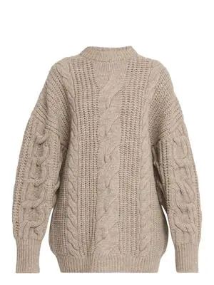 IRO PARIS Gweena Cableknit Sweater Taupe