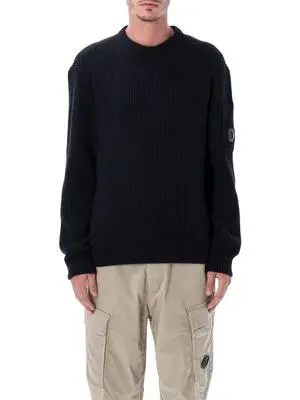 C.P. COMPANY Wool Blend Ribbed Knit Sweater