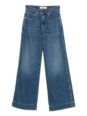 SEMICOUTURE Hayley Wide-leg Denim Jeans - Blue