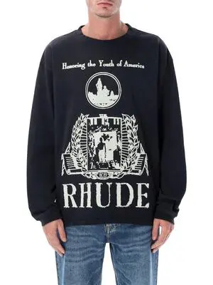 Rhude Printed Sweatshirt - Black