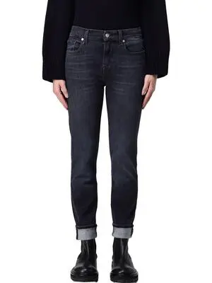 7 For All Mankind Slim Straight Leg Jeans - Black