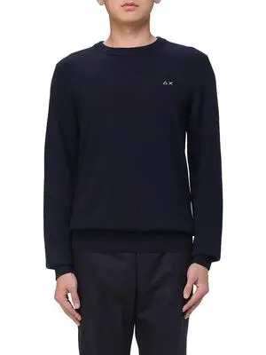 SUN 68 Crew Neck Knit Sweater Blue