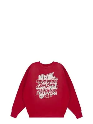 PURPLE BRAND Hwt Fleece Crewneck Sweatshirt - Red