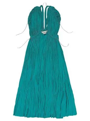 LANVIN Long Pleated Dress - Blue