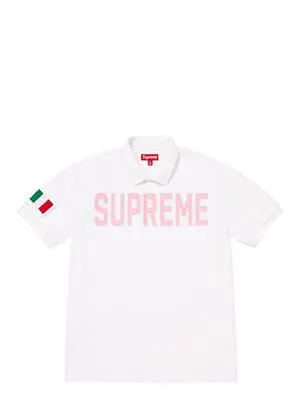 Supreme Twill Appliqué Polo - White