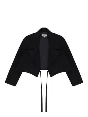 MAISON MARGIELA Cropped Wool Jacket - Black
