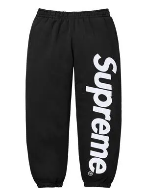 Supreme Satin Appliqué Sweatpant - Black