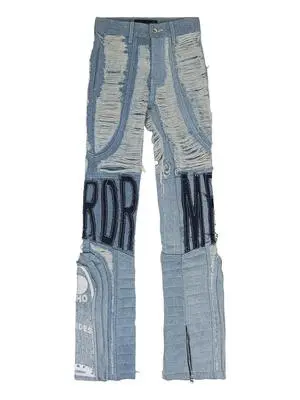 WHO DECIDES WAR BY EV BRAVADO Mrdr Moto Straight Fit Jeans - Blue