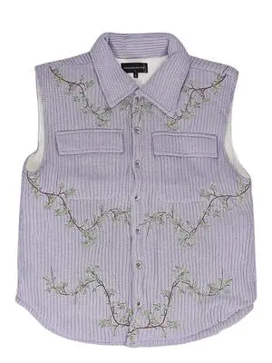 WHO DECIDES WAR BY EV BRAVADO Vine Embroidered Vest - Purple