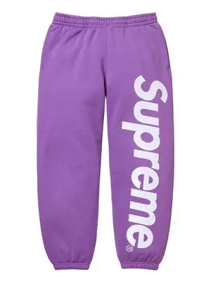 Supreme Satin Appliqué Sweatpant - Purple