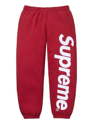 Supreme Satin Appliqué Sweatpant - Red