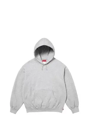 Supreme Satin Appliqué Hooded Sweatshirt - Grey