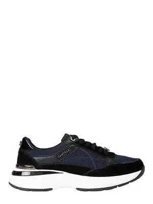 Carvela Presto Suede And Fabric Trainers - Navy