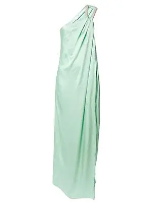 Stella McCartney Crystal-embellished One-shoulder Maxi Dress - Light Mint