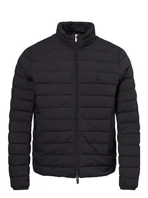 Emporio Armani Badge-embroidered Shell-down Jacket - Nero