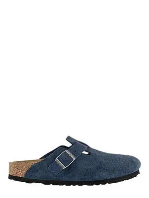 BIRKENSTOCK Boston Suede Clogs - New Navy