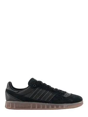 Adidas Handball Leather And Suede Trainers - Core Black Carbon Gum