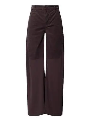 Christopher Esber Taped Corduroy Stretch-cotton Jeans - Malbec