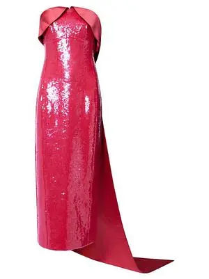 Huishan Zhang Greta Sequin Gown - Fucsia