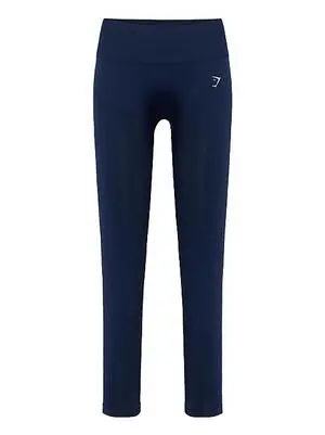 GYMSHARK Everyday Seamless High-waisted Stretch-jersey Leggings - Gs Navy