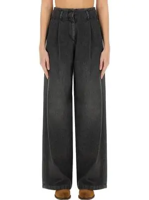 Golden Goose Wide Leg Jeans - Black