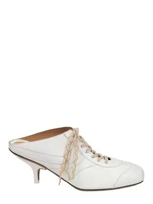 Dries Van Noten 60mm Lace-up Mules - White