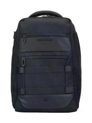 PIQUADRO Logo-plaque Backpack - Black