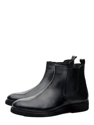 POCHE PARIS Elasticated Ankle Boots - Black