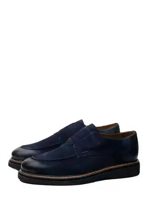 POCHE PARIS Panelled Loafers - Blue