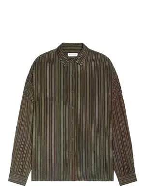 Dries Van Noten Striped Cocoon Shirt - Brown