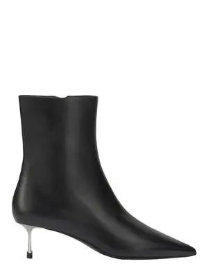 POTAMY Leather Ankle Boots - Black