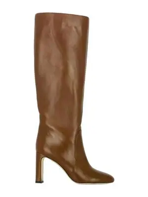 STUART WEITZMAN 90mm Babette Leather Knee-high Boots - Brown