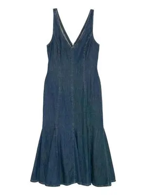 REFORMATION Serafina Denim Dress - Blue
