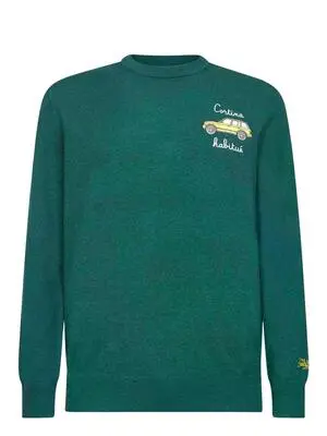 MC2 SAINT BARTH Embroidered Knit Sweater - Green