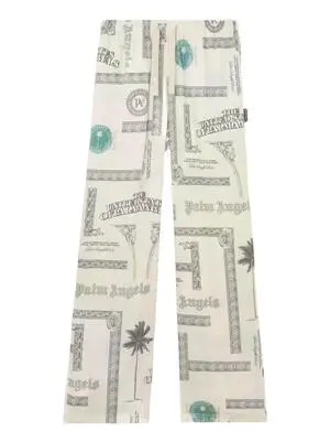 Palm Angels Dollar-print Trousers - Neutrals