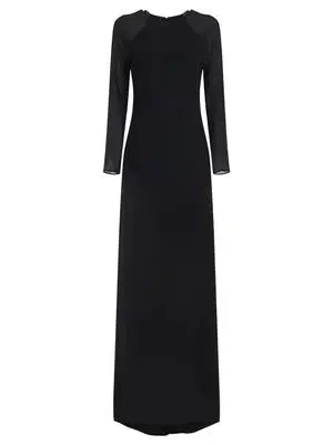 Alberta Ferretti Long Sleeve Dress - Black