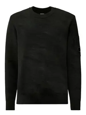 C.P. COMPANY Lens-detail Knitted Sweater - Black