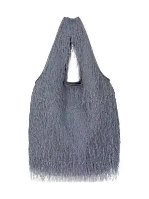 Dries Van Noten Fringed Tote Bag - Grey